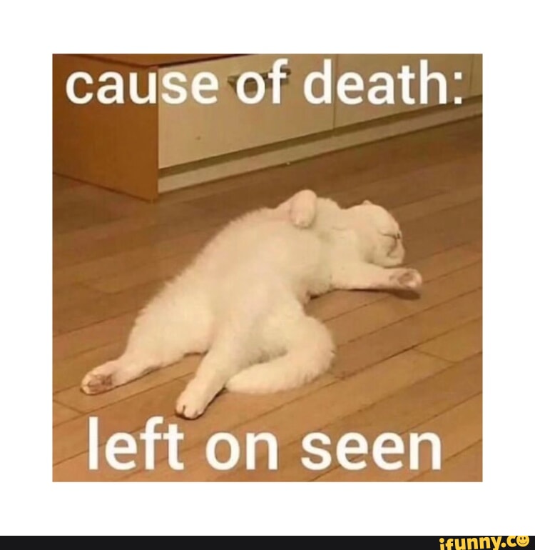 Cause of death: left on seen - iFunny