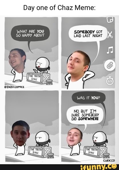 Day one of Chaz Meme: WHAT ARE YOU SO HAPPY ABOUT WAS IT YOU? DID ...