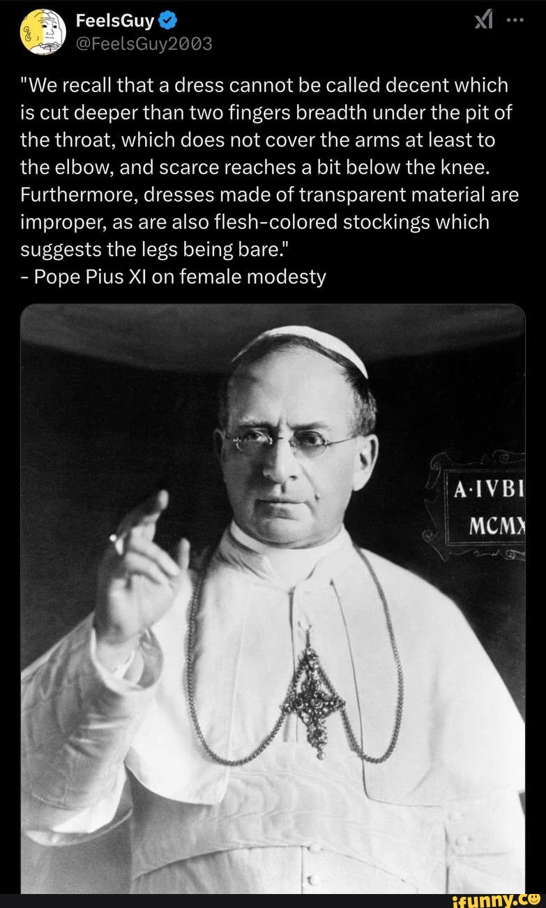 FeelsGuy @FeelsGuy2003 "We recall that a dress cannot be called decent ...