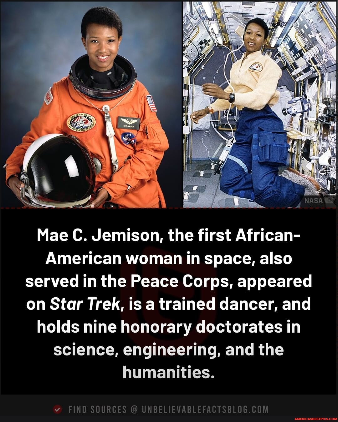N/A - AN Mae C. Jemison, the first African- American woman in space ...