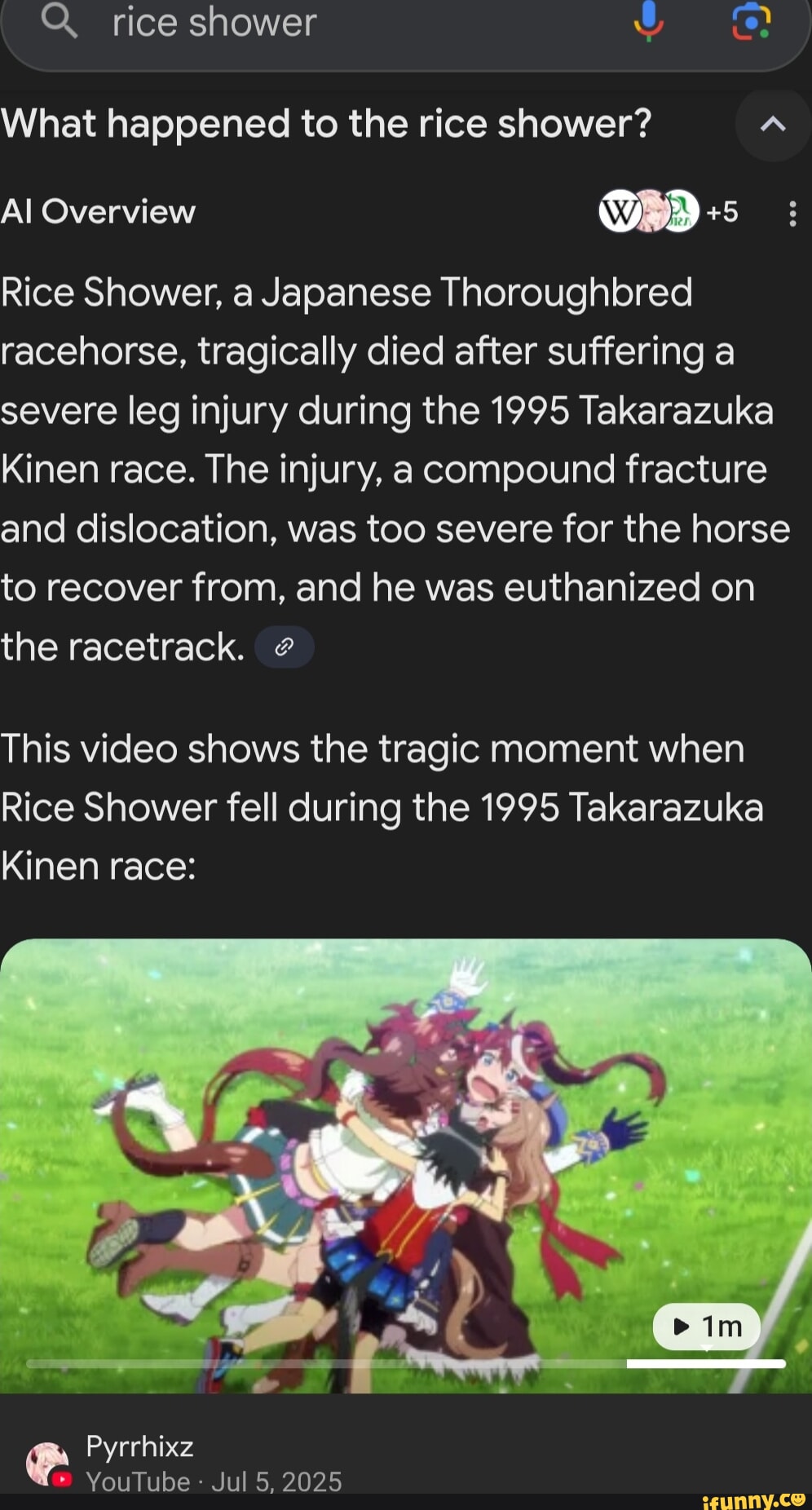 Rice shower What happened to the rice shower? Al Overview WED +5 Rice ...