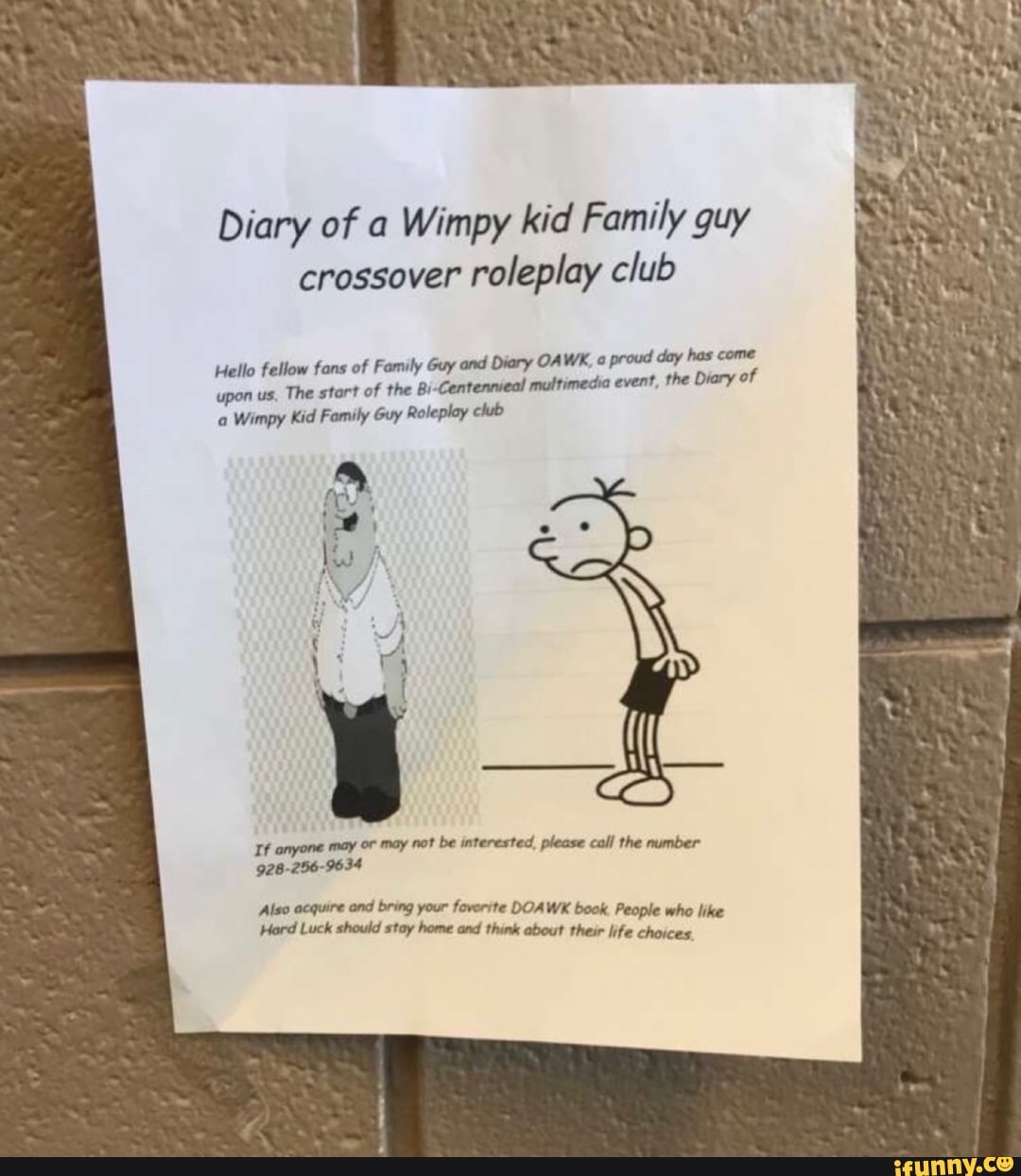 Diary of a Wimpy kid Family guy crossover roleplay club Hello fellow ...