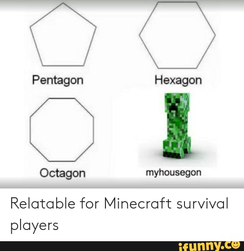 Pentagon Hexagon myhousegon Octagon Relatable for Minecraft survival ...
