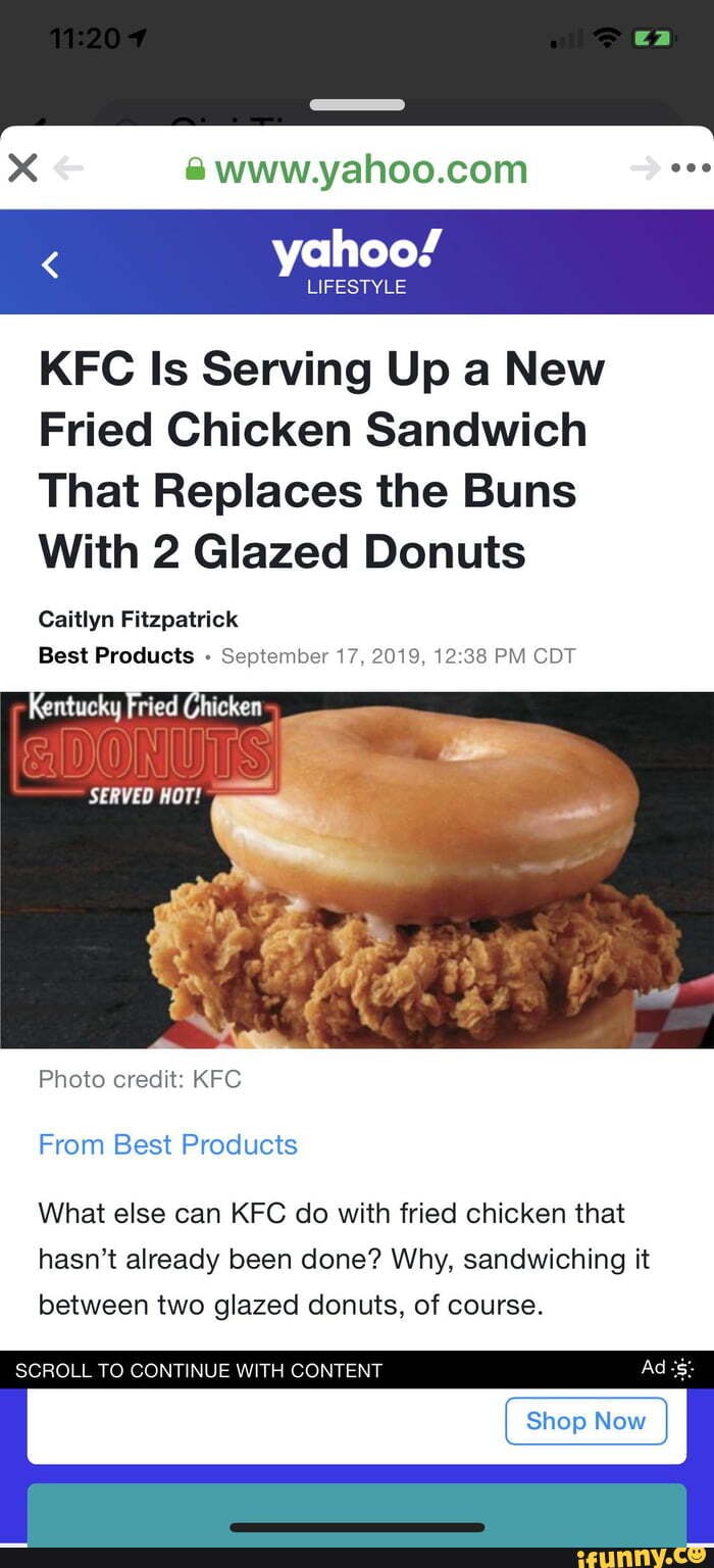 KFC Is Serving Up a New Fried Chicken Sandwich That Replaces the Buns ...