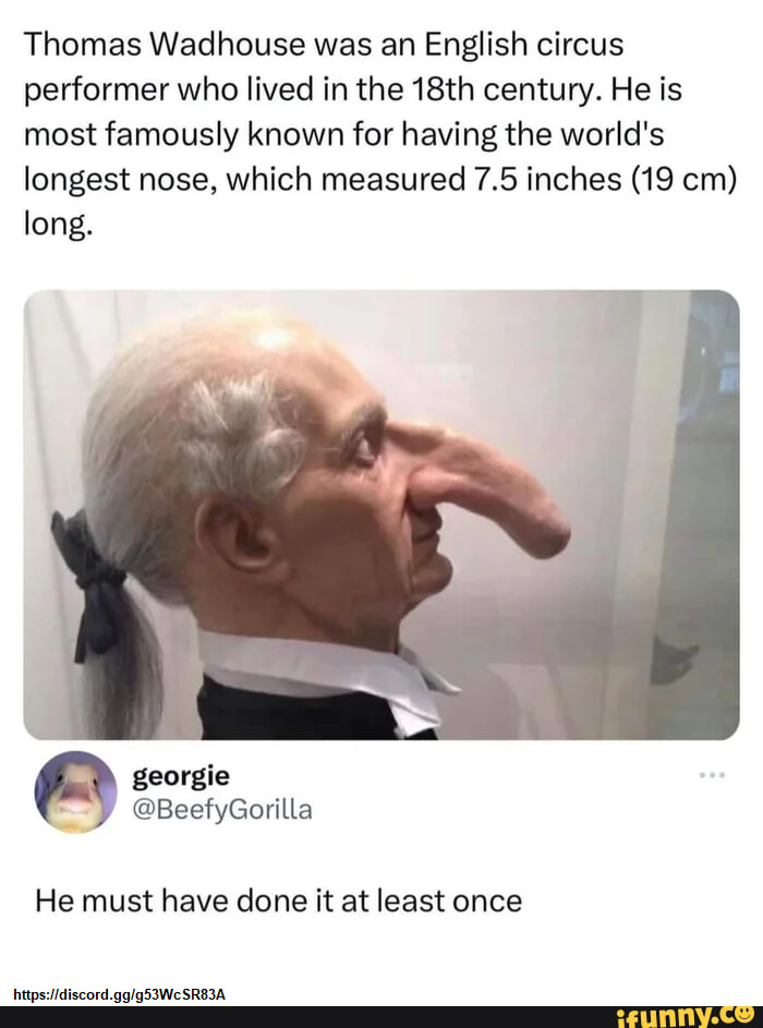 Thomas Wadhouse was an English circus performer who lived in the 18th century. He is most ...