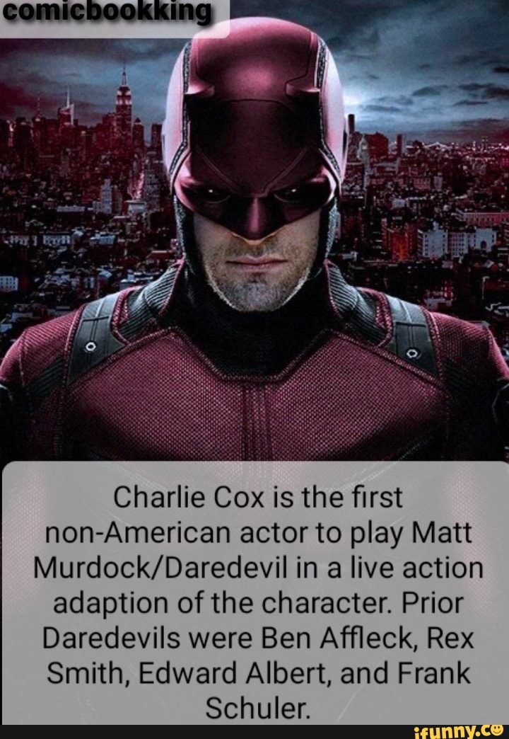 Charlie Cox is the first non-American actor to play Matt Murdoc in a ...