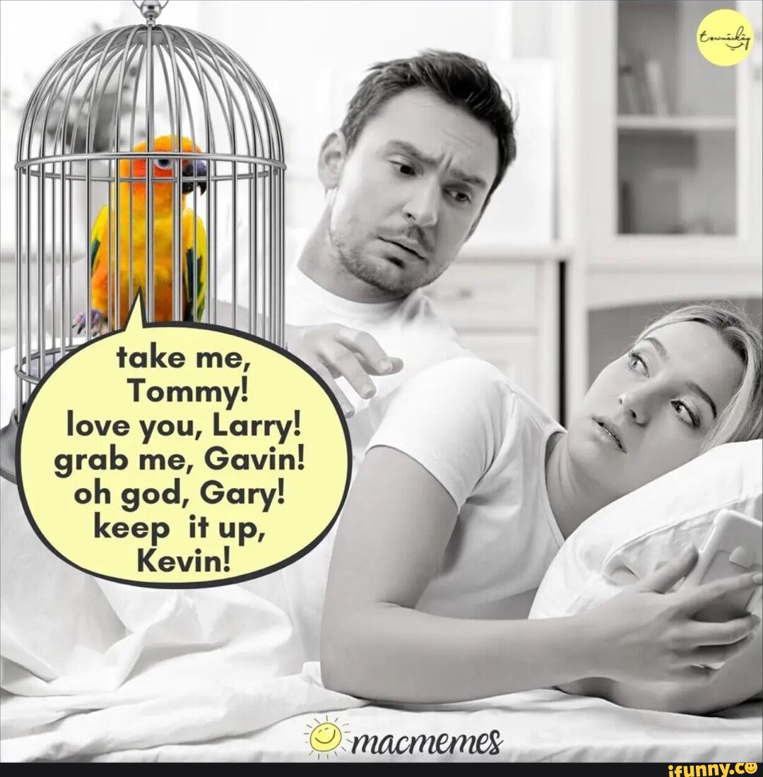 I il love you, Larry! grab me, Gavin! oh god, Gary! keep it up, Kevin ...