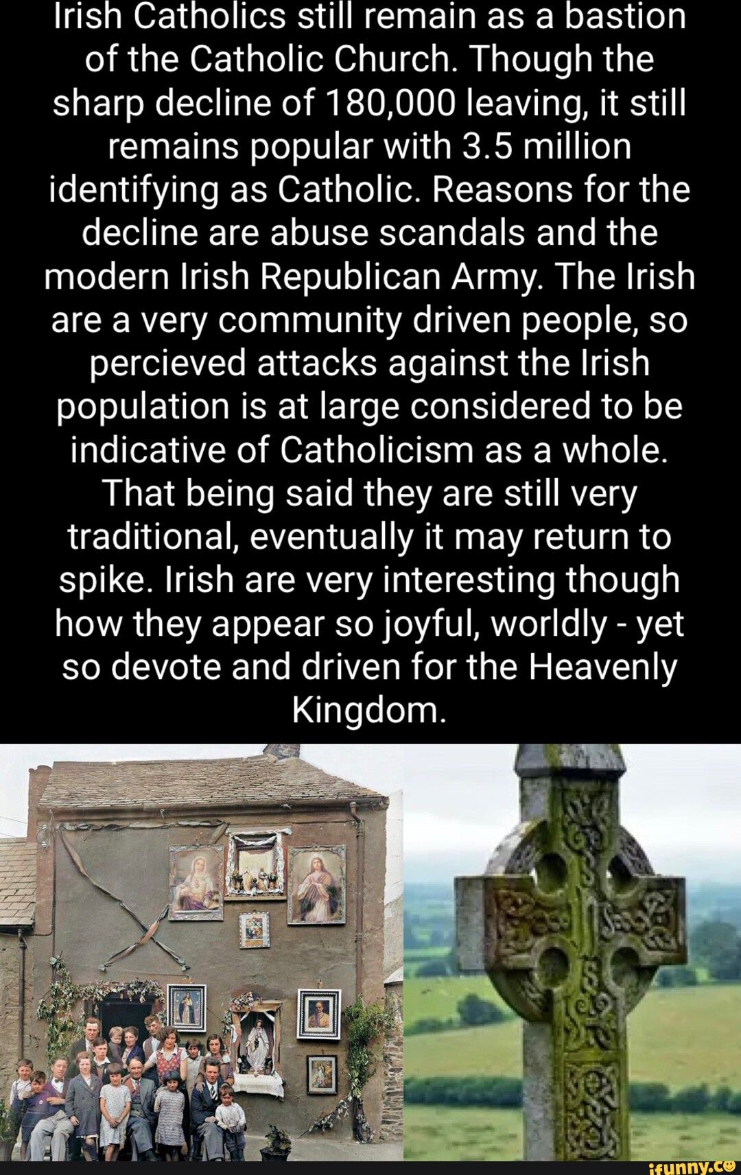 Irish Catholics still remain as a bastion of the Catholic Church ...