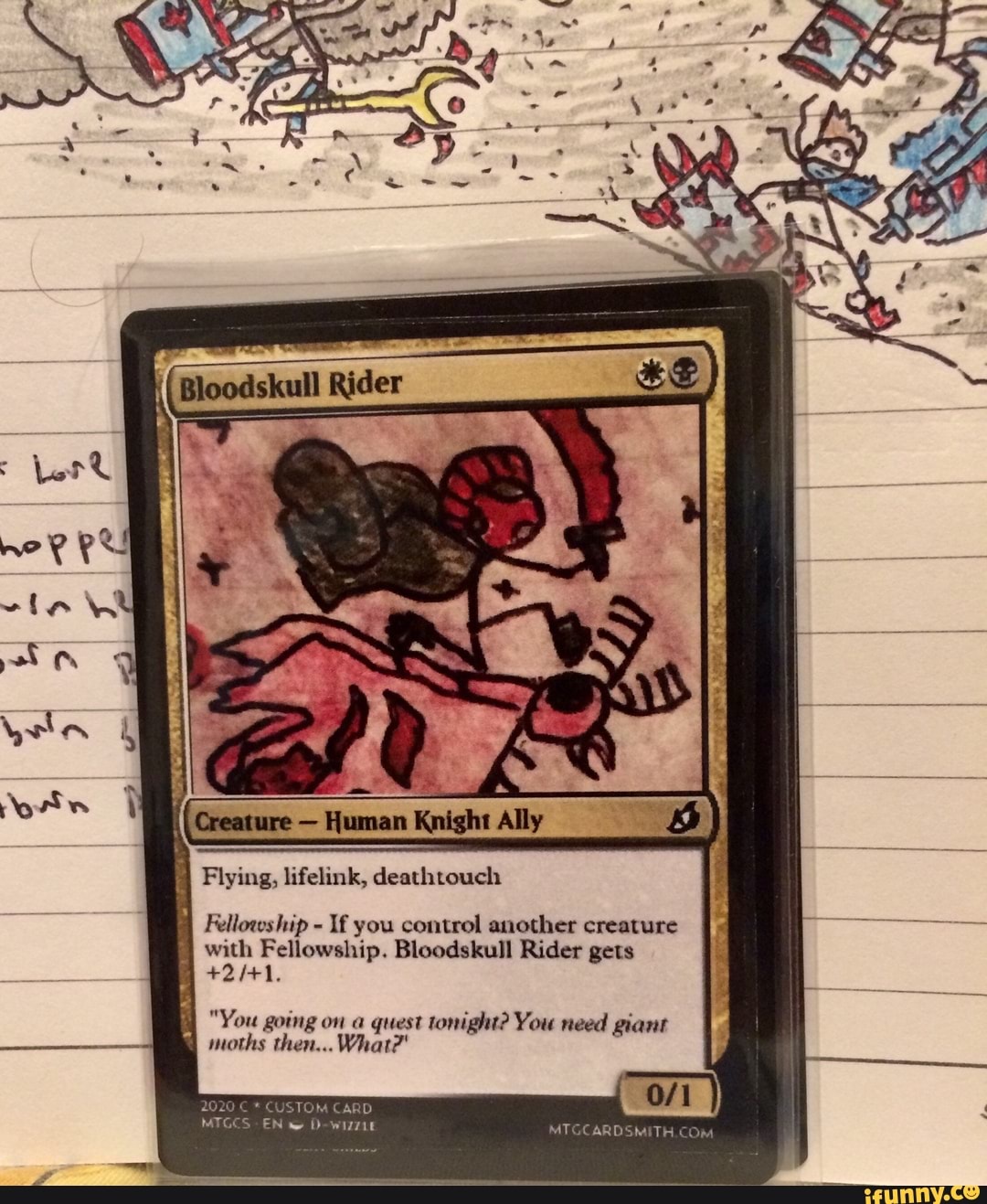 Blood Flying, lifelink, deathtouch Fellowship - If you control another ...