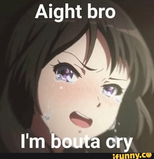 Aight bro I'm bouta cry - iFunny