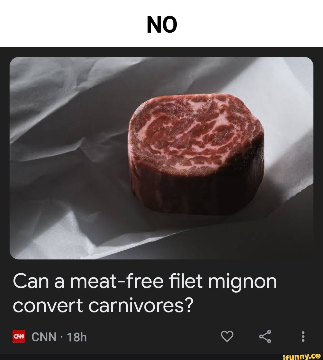 Can a meat-free filet mignon convert carnivores? CNN - iFunny