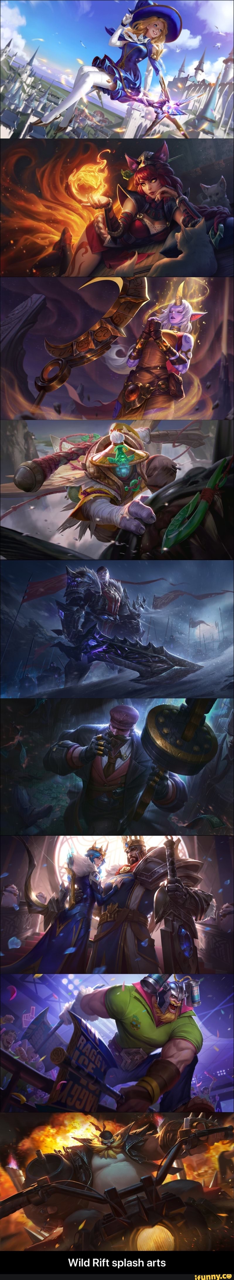 Wild Rift splash arts - iFunny