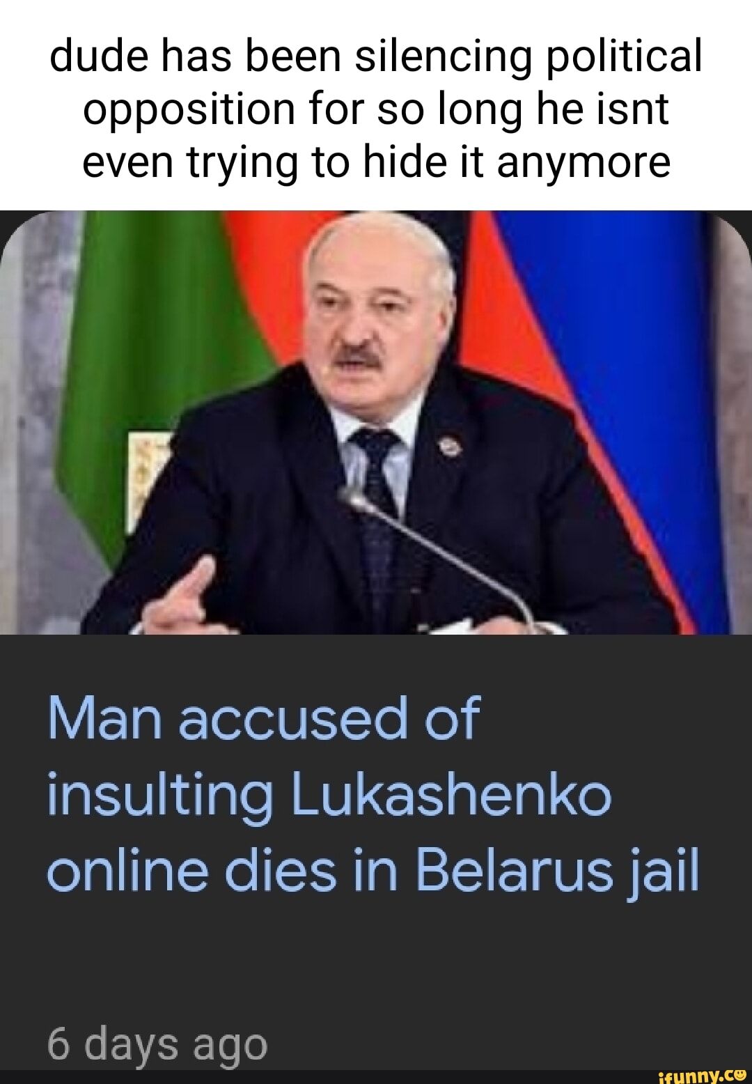 Lukashenko memes. Best Collection of funny Lukashenko pictures on iFunny