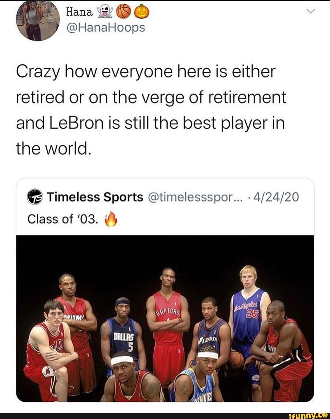 Hana @HanaHoops Crazy how everyone here is either retired or on the ...