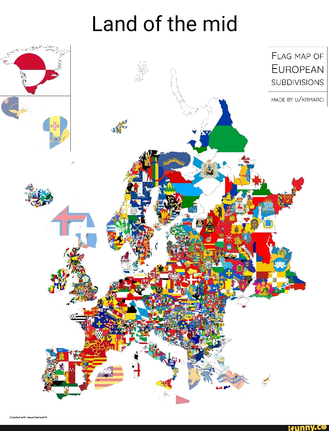 Land of the mid FLAG MAP OF EUROPEAN SUBDIVISIONS MADE BY - iFunny