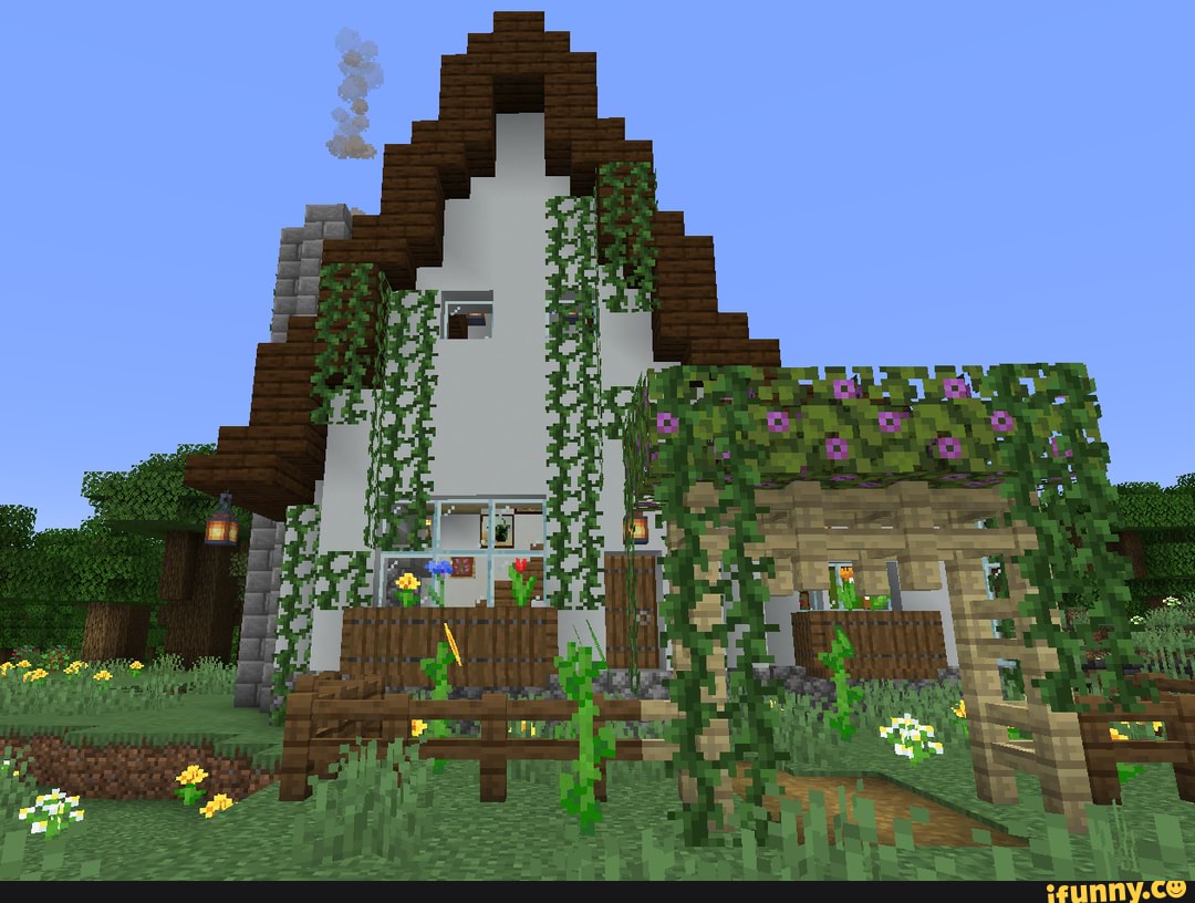 Made a cottagecore inn in Minecraft - iFunny