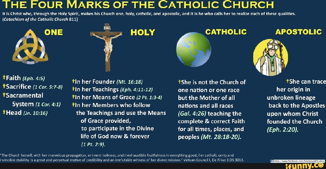 THE FOUR MARKS OF THE CATHOLIC CHURCH tis Christ who, through the Holy ...