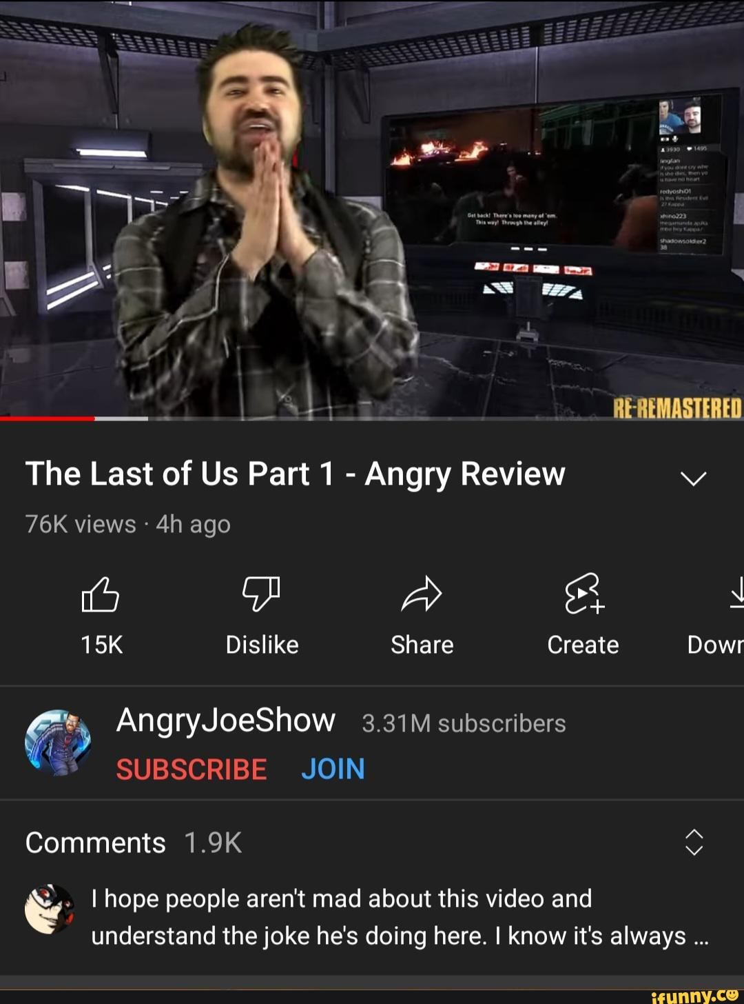 REREMASTERED The Last of Us Part 1 - Angry Review views ago Dislike ...