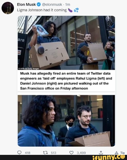 Slonmusk Elon Musk @ Ligma Johnson had it coming 'Musk has allegedly ...