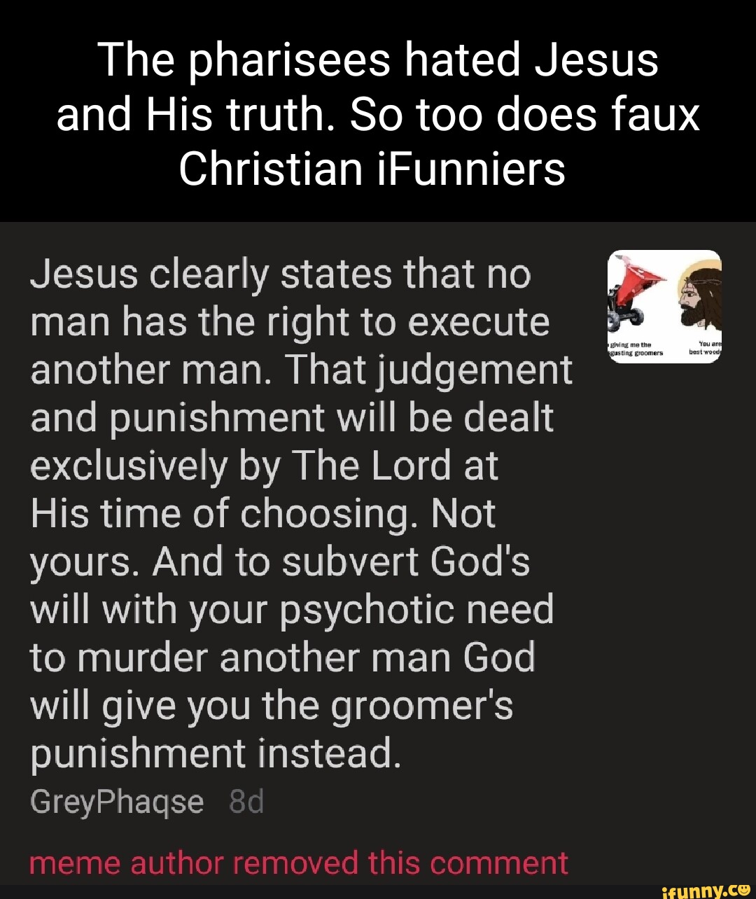The pharisees hated Jesus and His truth. So too does faux Christian ...