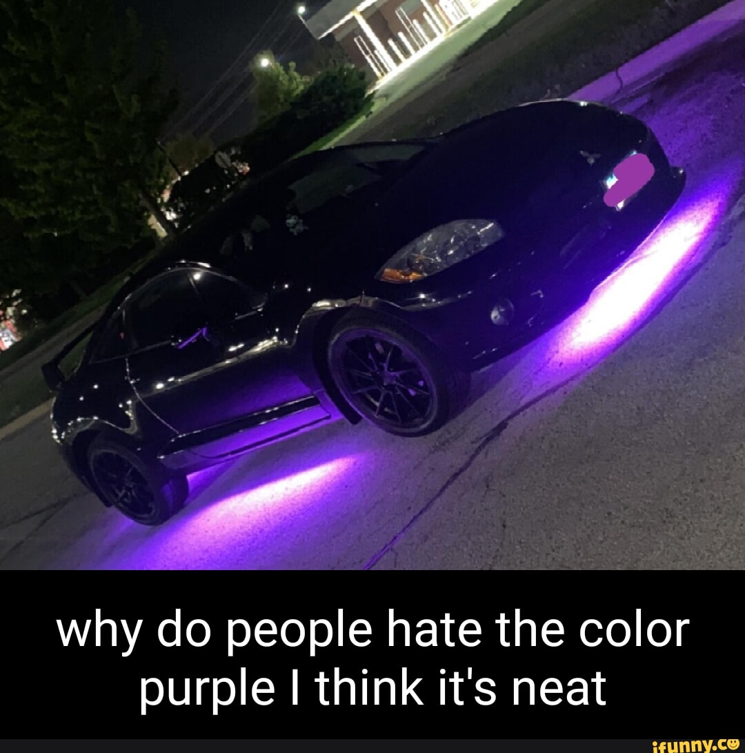 Why do people hate the color purple I think it's neat - iFunny