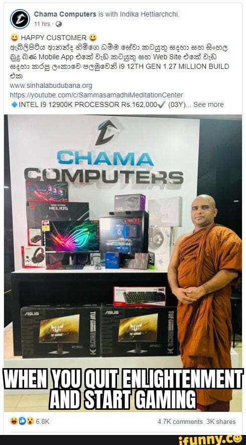 Chama Computers is with Indika Hettiarchchi 11 hrs @ HAPPY CUSTOMER ...