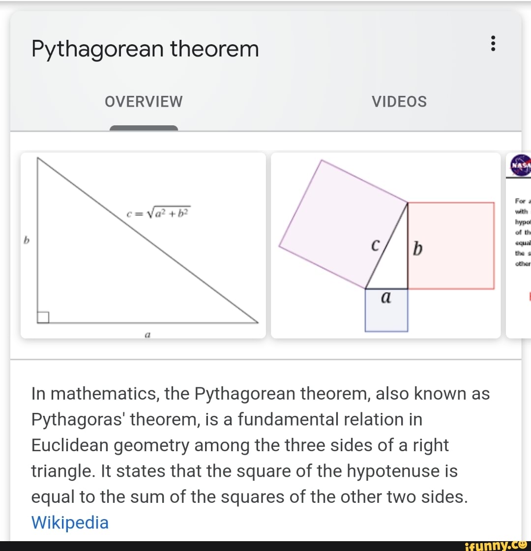 Pythagorean theorem In mathematics, the Pythagorean theorem, also known as Pythagoras‘ theorem ...