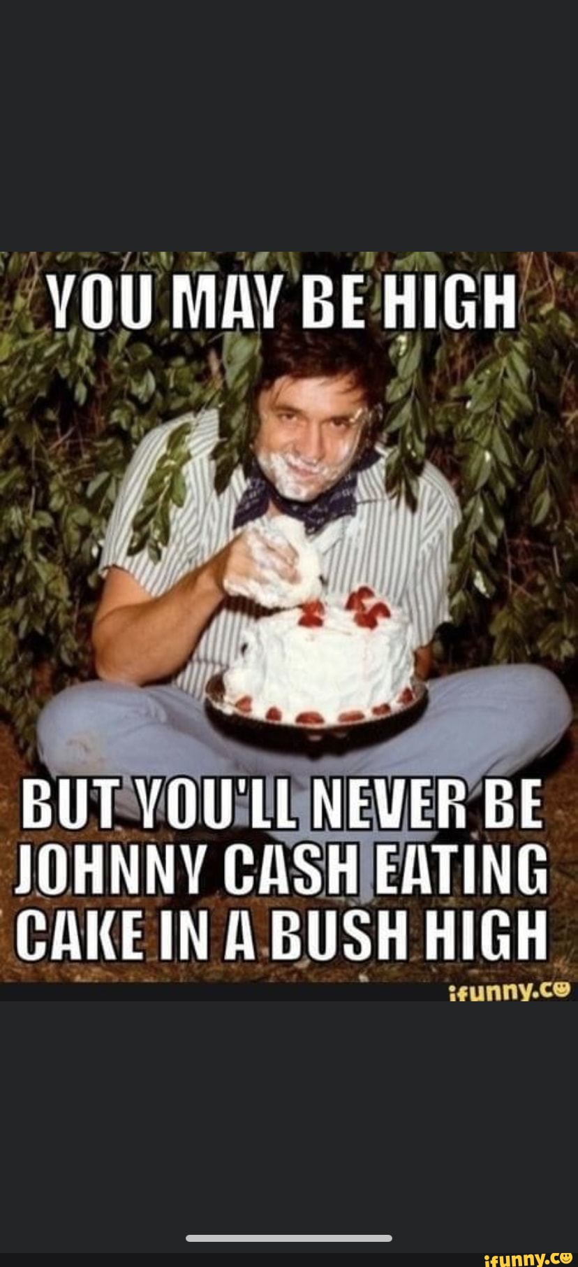 Awesome - "YOU MAY BE HIGH BUT YOULL NEVER BE JOHNNY CASH EATING CAKE ...