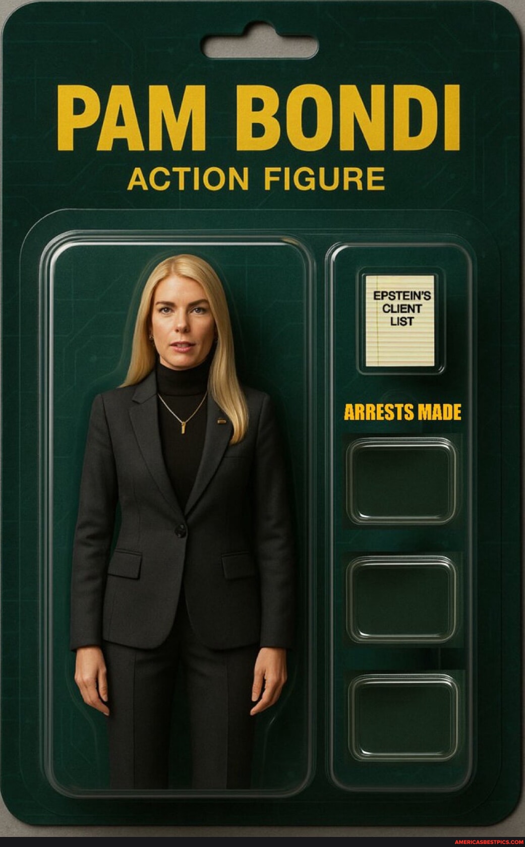 PAM BONDI ACTION FIGURE EPSTEIN'S ARRESTS MADE - America’s best pics ...