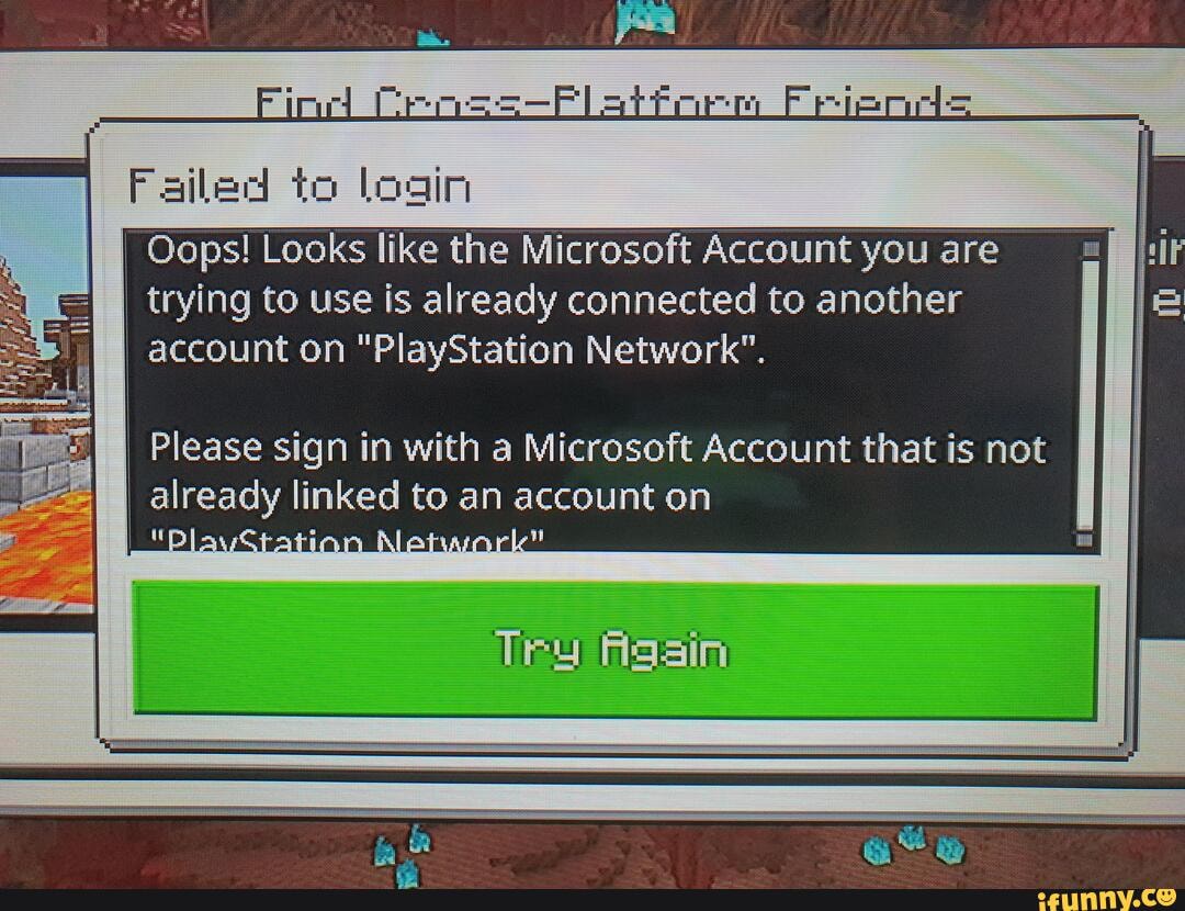 Failed ta login I Oops! Looks like the Microsoft Account you are I ...