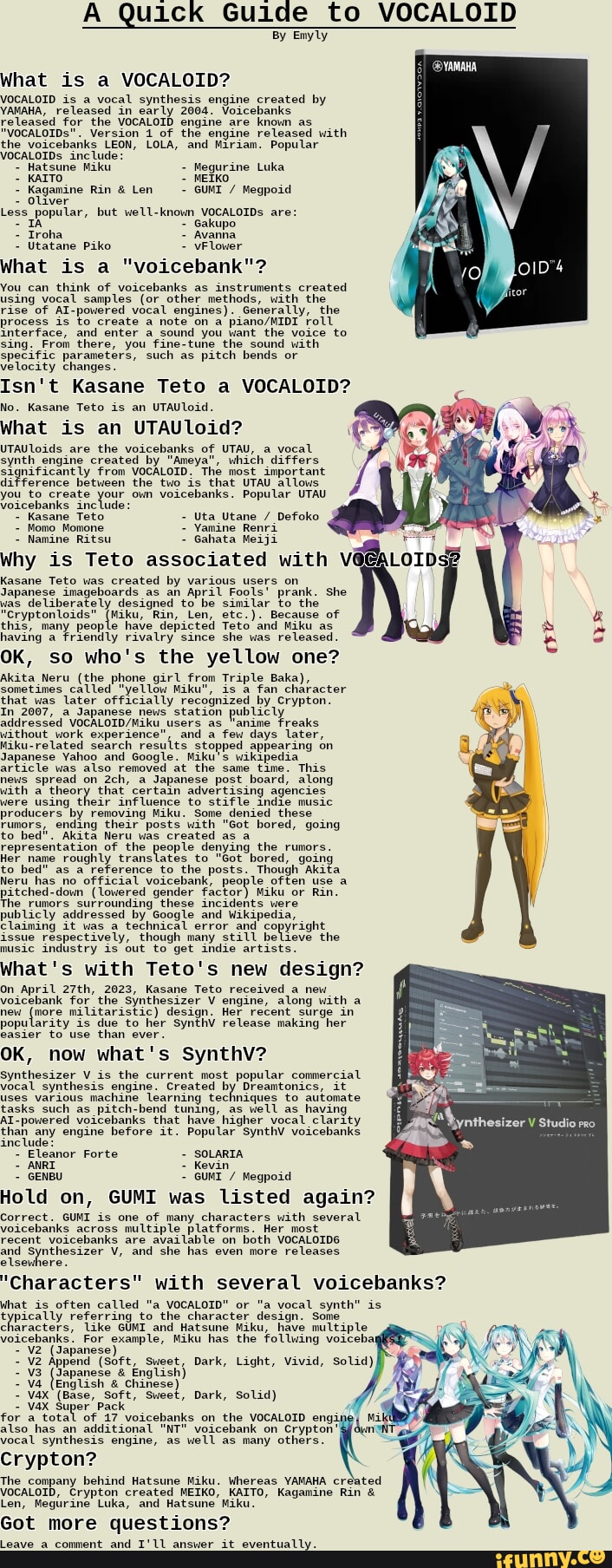 A Quick Guide to VOCALOID By Enyly @YAMAHA What is a VOCALOID? VOCALOID is a vocal synthesis ...