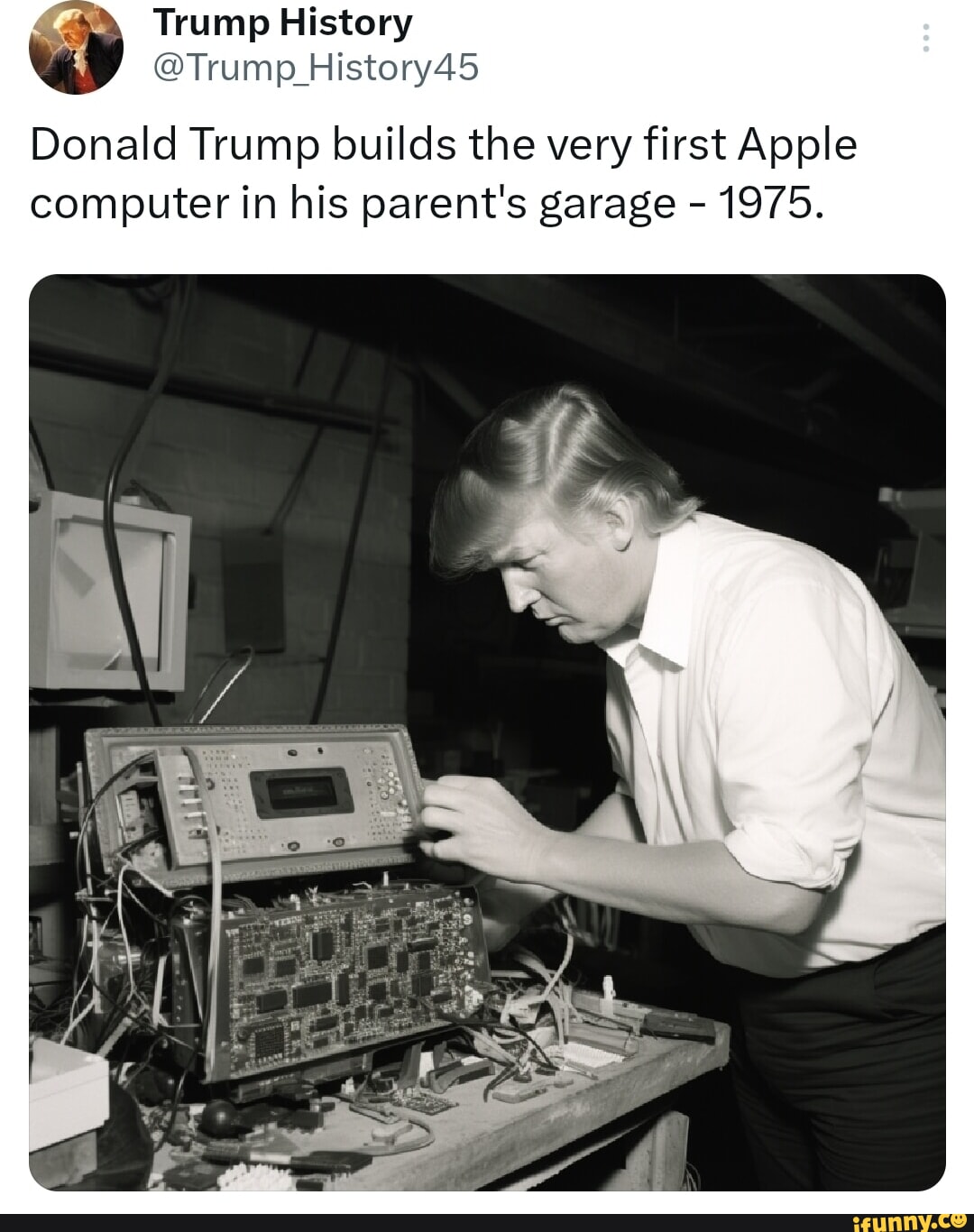 Trump History @Trump History45 Donald Trump builds the very first Apple ...