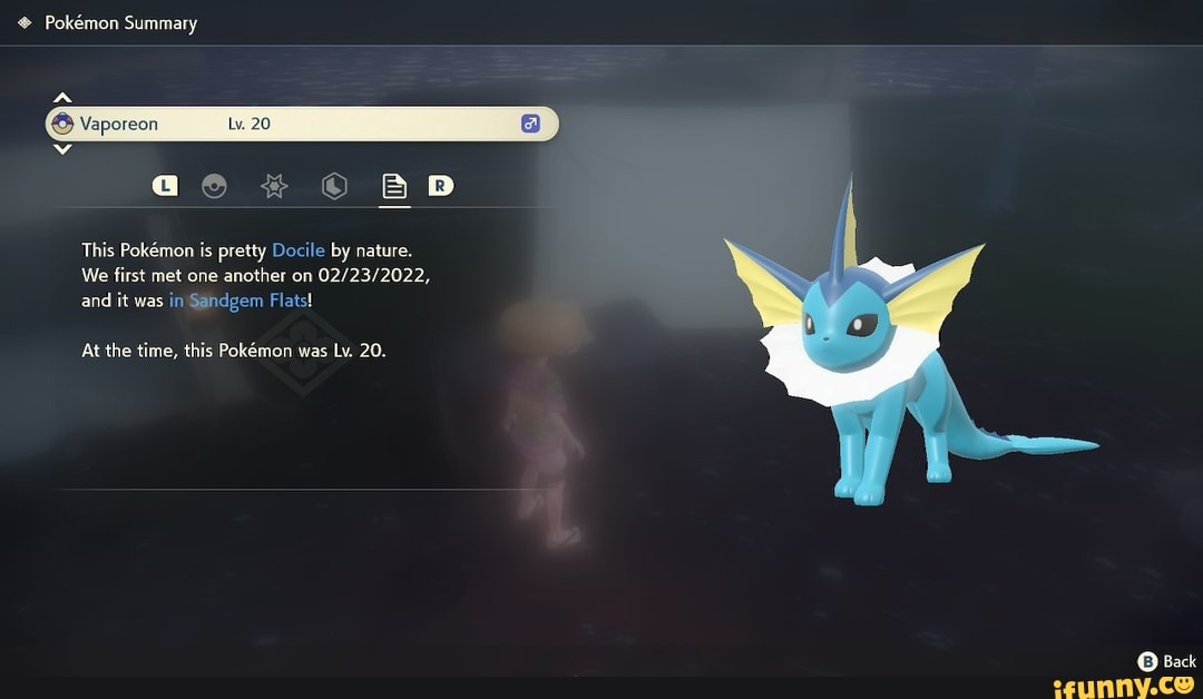 Pokmon Summary Vaporeon BD This Pokemon is pretty Docile by nature. We ...