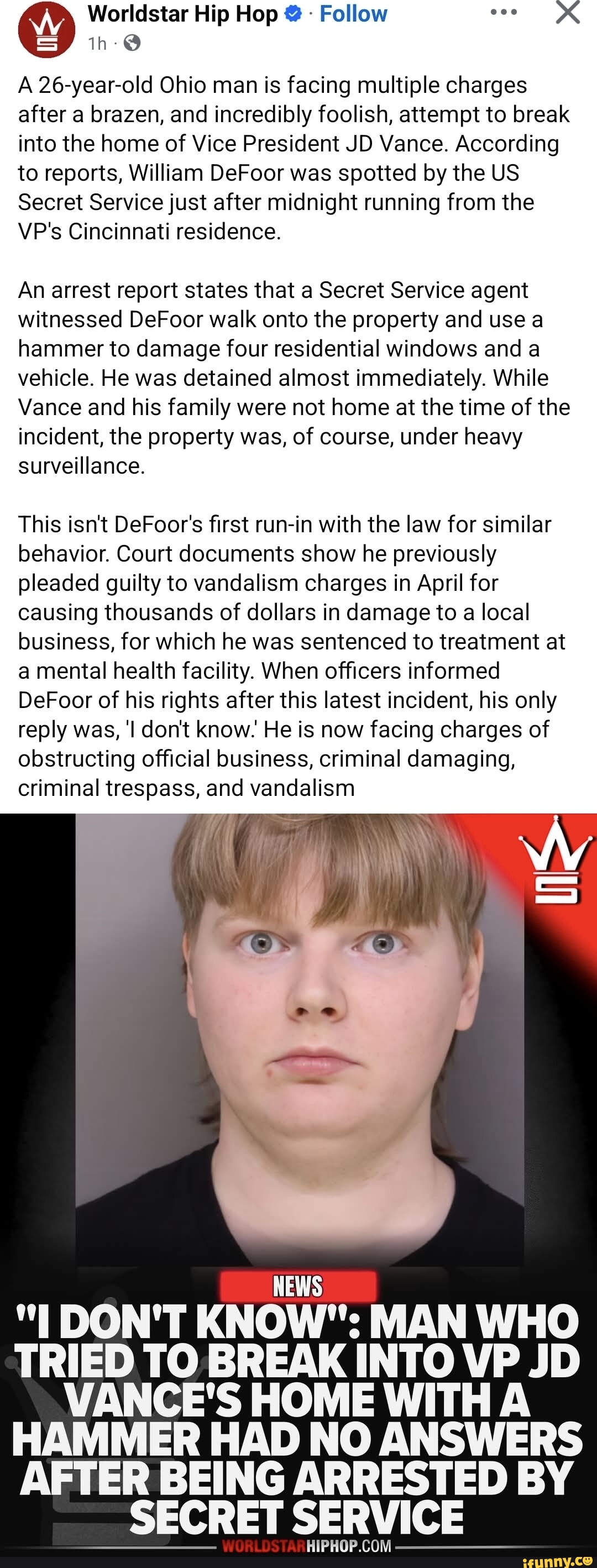 Worldstar Hip Hop Follow A 26-year-old Ohio man is facing multiple ...