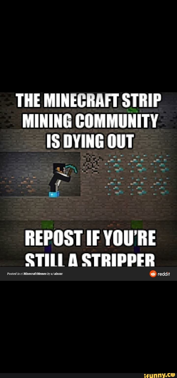 THE MINECRAFT STRIP MINING COMMUNITY IS DYING OUT REPOST IF YOU'RE ...
