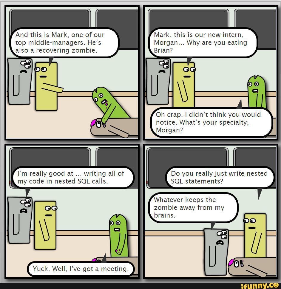 And this is Mark, one of our top middle-managers. He's also a ...