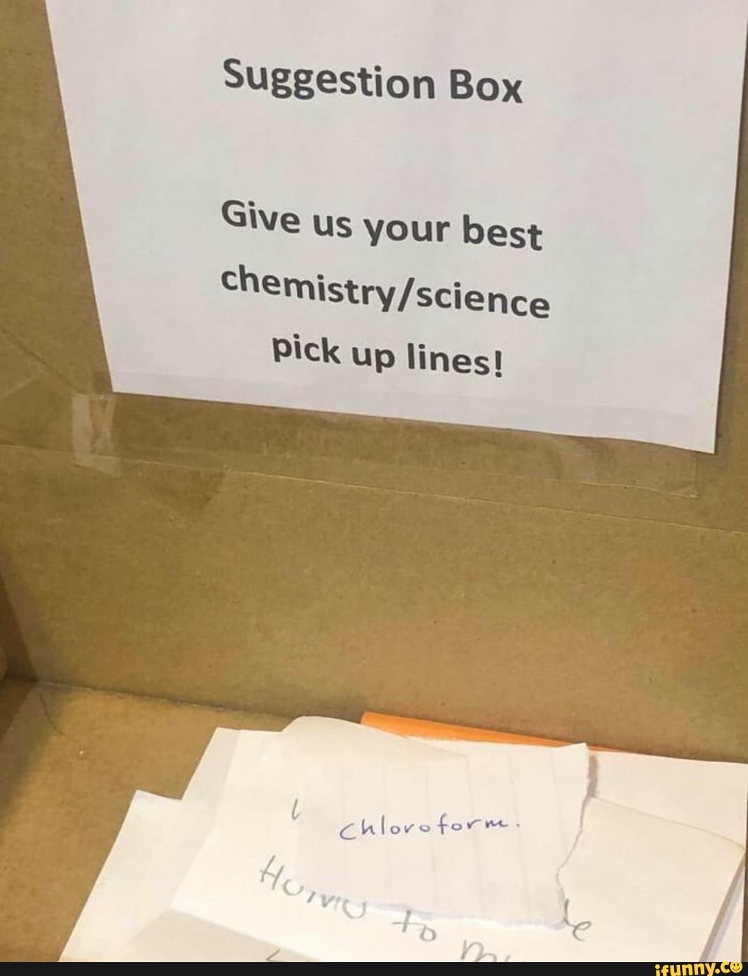 Cute Science Pick Up Lines