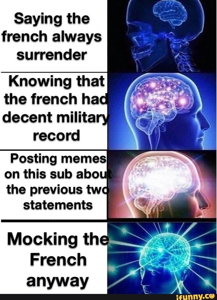 Saying the french always surrender Knowing that the french ha- decent milita record Posting ...