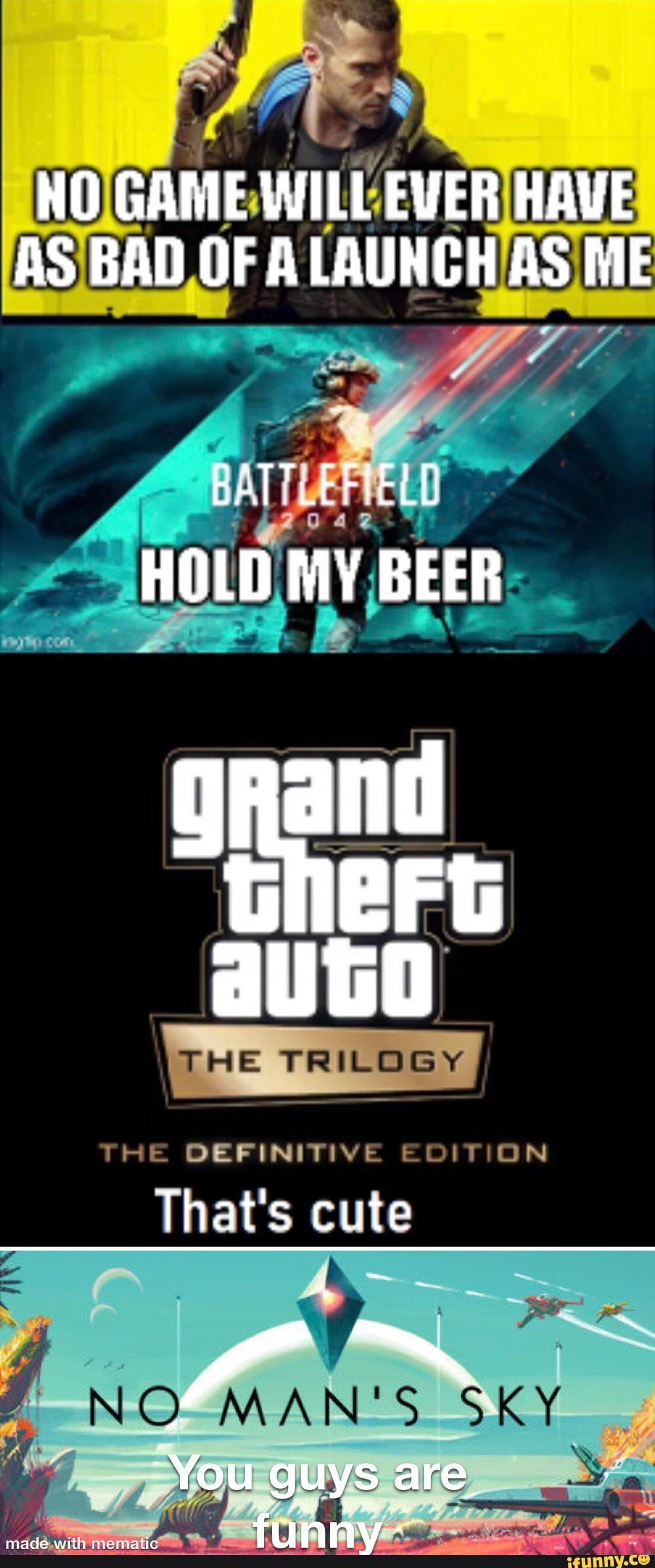 NO GANKIE WILL EVER HAVE AS BAD OF ALAUNCH AS ME BATTLEFIELD HOLD MY ...