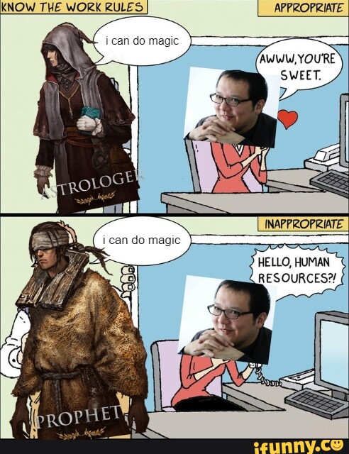 KNOW THE WORK RULES APPROPRIATE INAPPROPRIATE jo magic HELLO, HUMAN ...