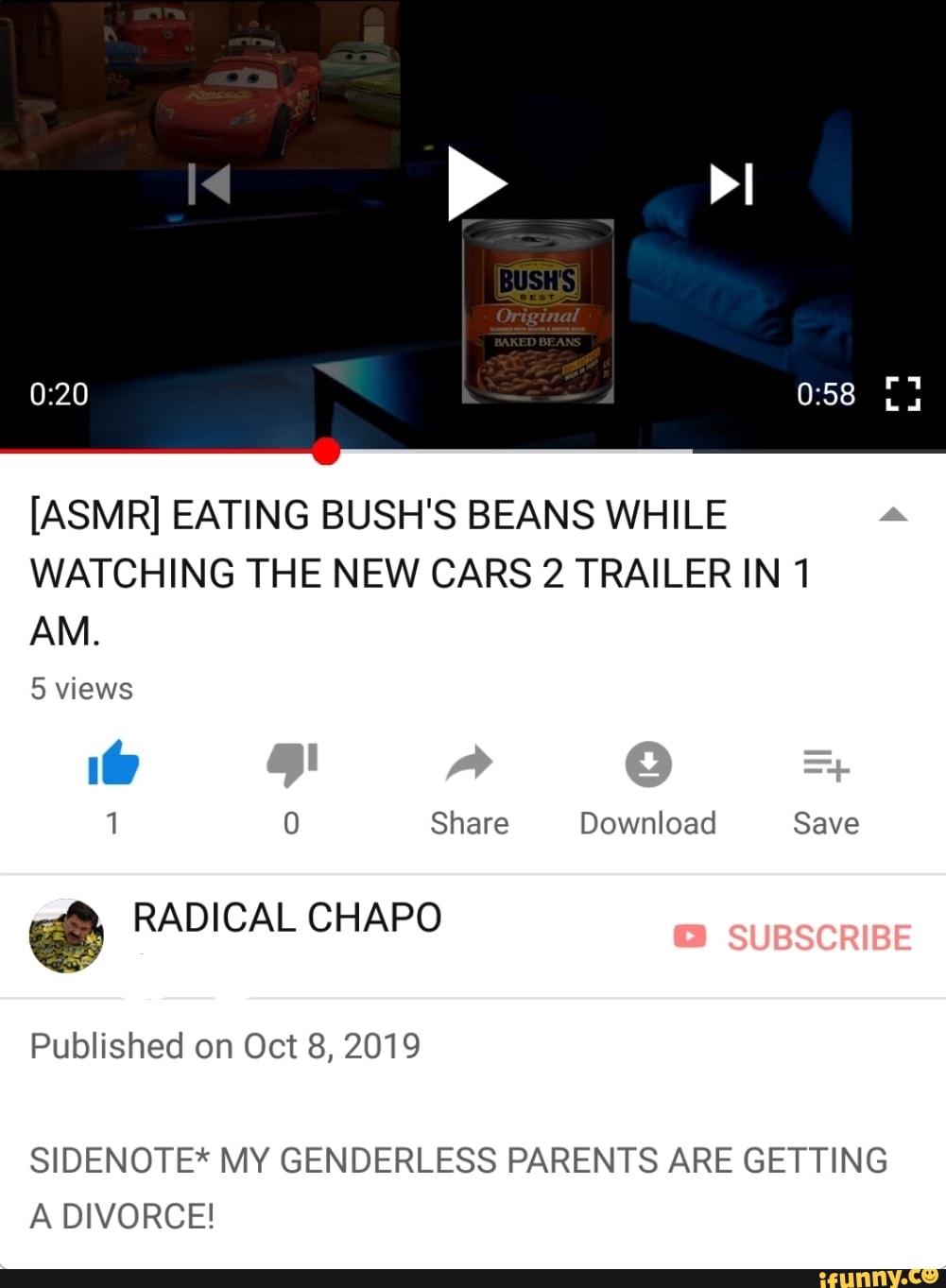 [ASMR] EATING BUSH'S BEANS WHILE WATCHING THE NEW CARS 2 TRAILER IN1 5 ...