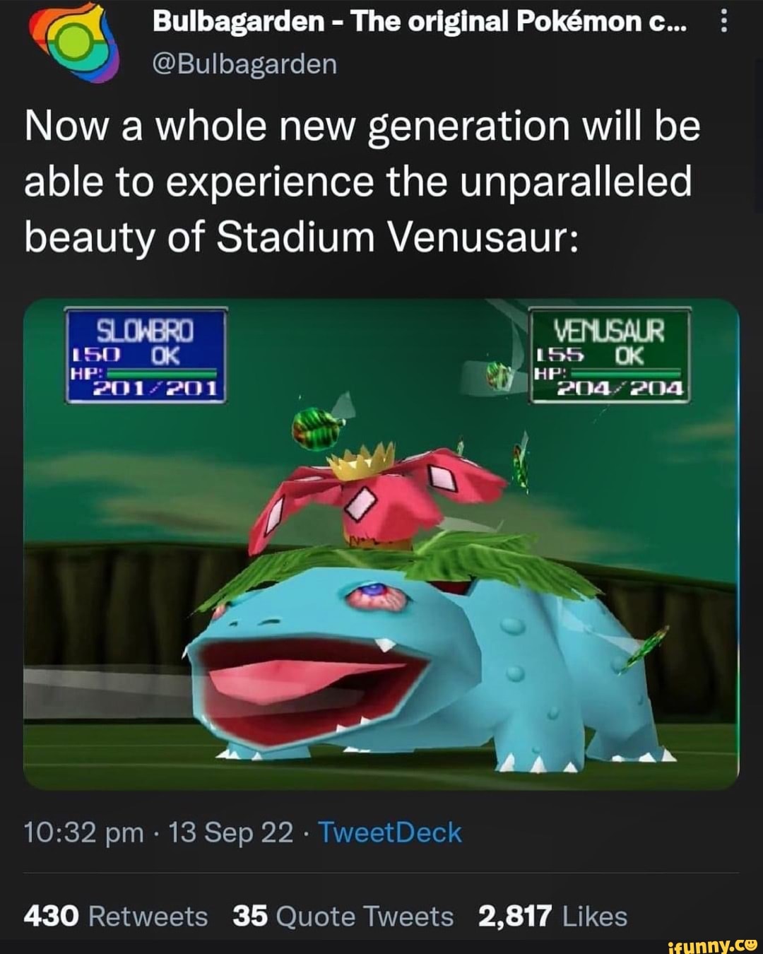 @Bulbagarden Bulbagarden The original Pokmon ce... Now a whole new ...