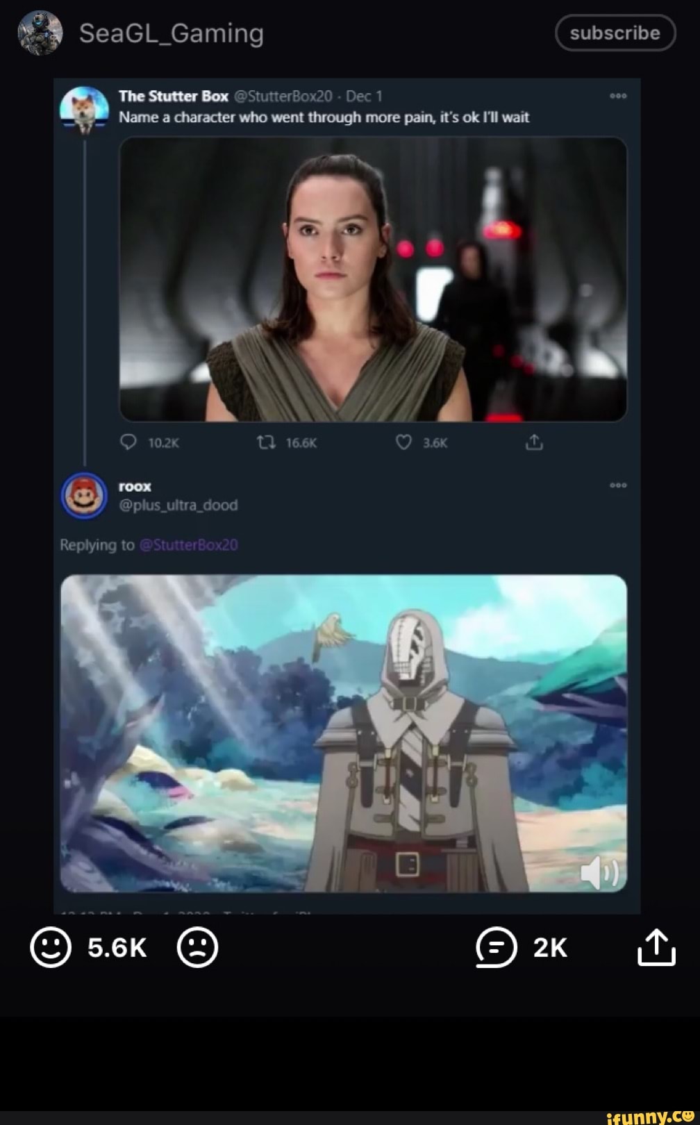 4 SeaGL_Gaming subscribe The Stutter Box @StutterBox20 Dec Name a ...