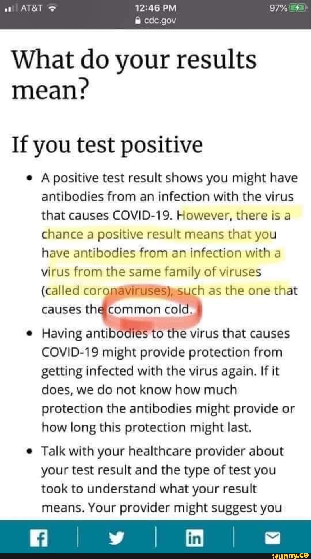 What do your results mean? If you test positive e A positive test ...