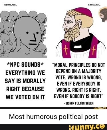 *NPC SOUNDS* "MORAL PRINCIPLES NOT EVERYTHING WE DEPEND ON A MAJORITY ...