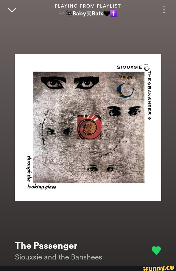 PLAYING FROM PLAYLIST Baby SIOURSIE The Passenger Siouxsie and the ...