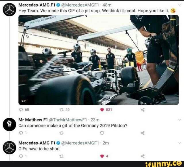 Hey Team. We made this GIF of a pit stop. We think it's cool. Hope you ...
