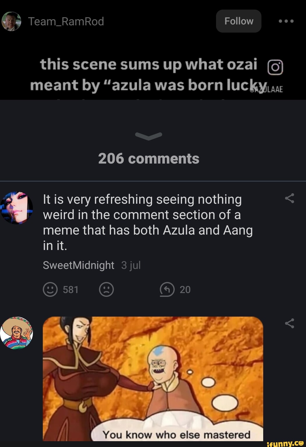 Team RamRod Follow this scene sums up what ozai meant by "azula was ...