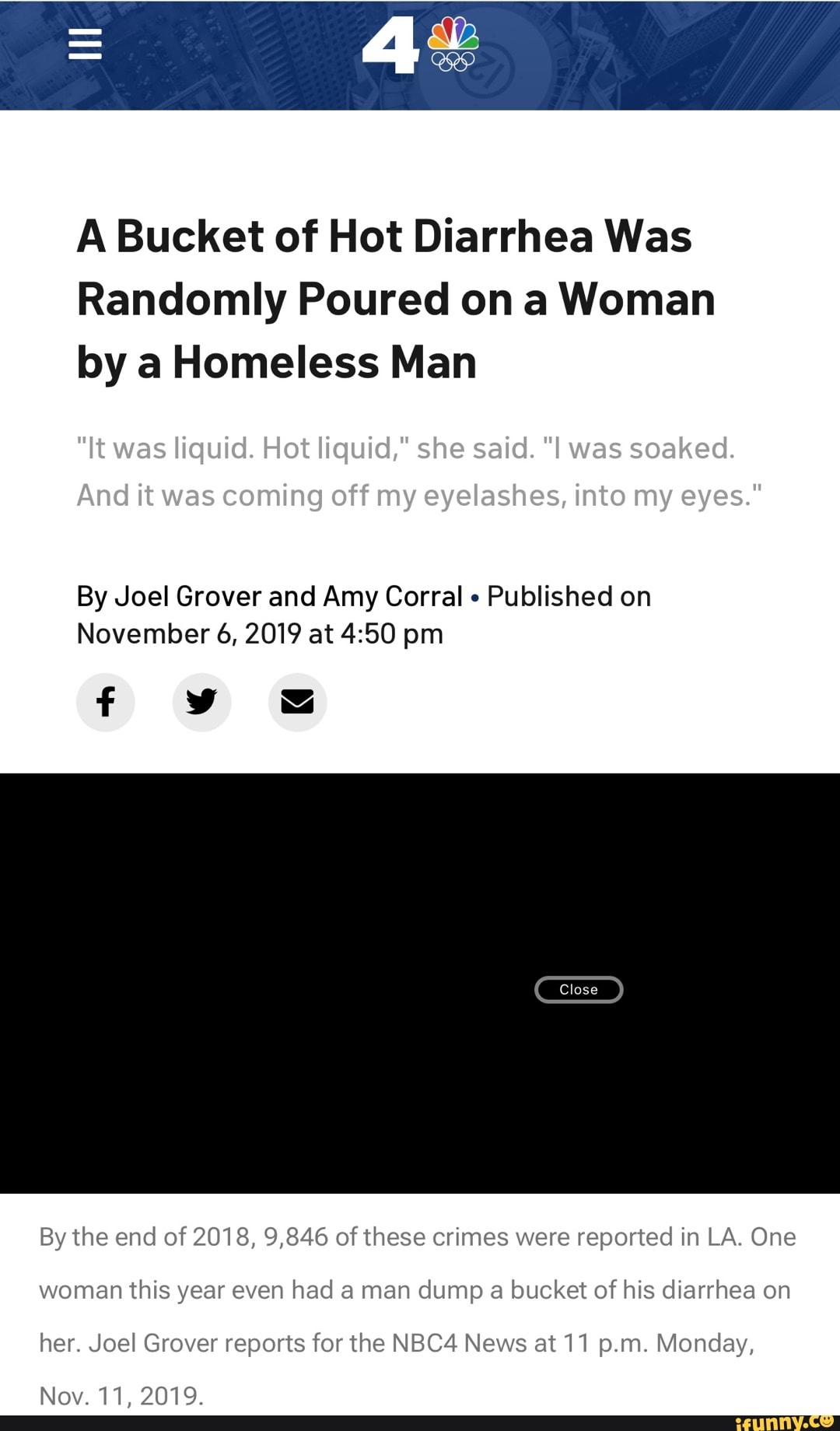 A Bucket of Hot Diarrhea Was Randomly Poured on a Woman by Homeless Man ...