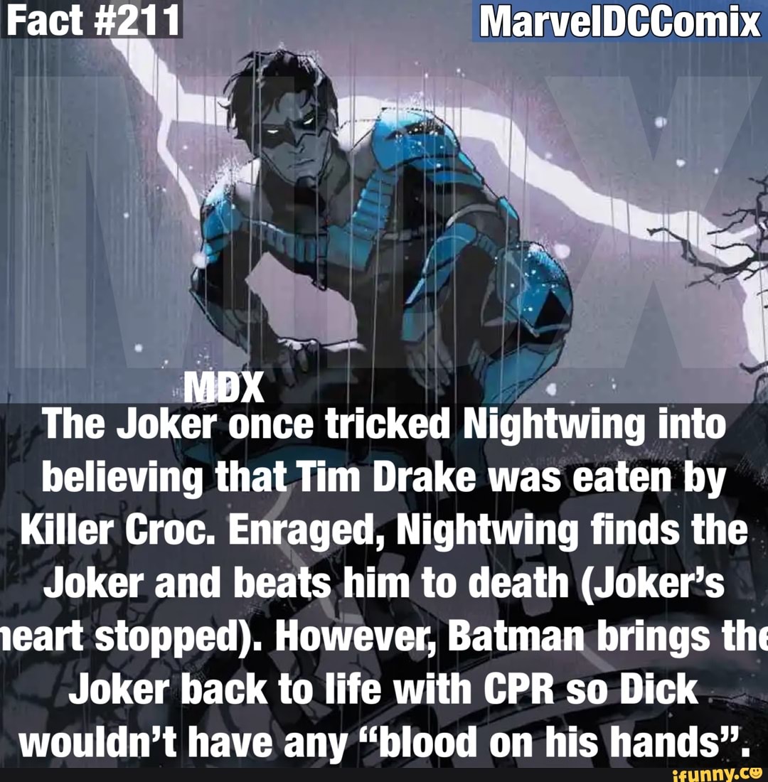 Fact 211 Marveldccomix Mbx The Joker Once Tricked In Ightwing Into